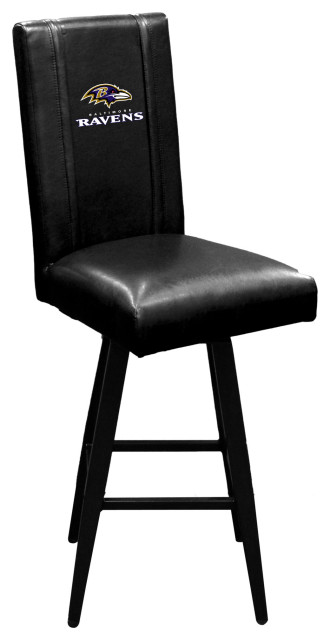 Baltimore Ravens Secondary Swivel Bar Stool With Black Vinyl ...