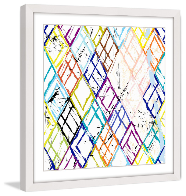 "Color Connections" Framed Art Print, 12x12 - Contemporary - Prints And ...