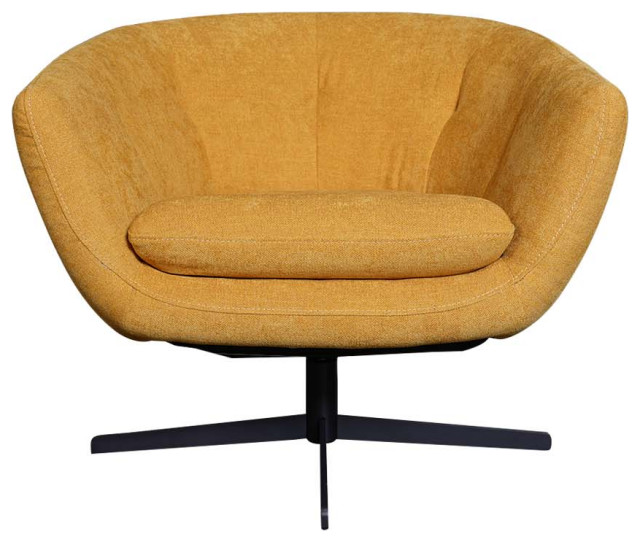 Allison Fabric Swivel Chair - Midcentury - Armchairs And Accent Chairs ...