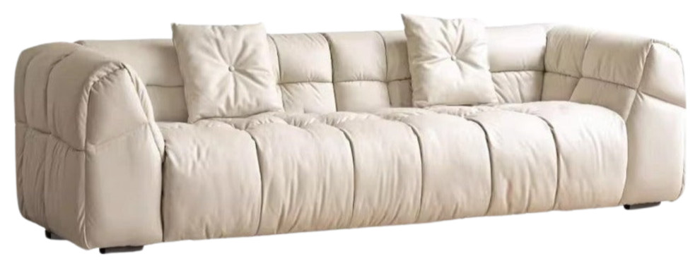 Oak Solid Wood Technology Cloth Sofa Cream wind - Transitional - Sofas ...