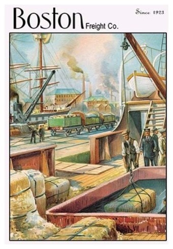 Boston Freight Company, 12" x 18" - Traditional - Prints And Posters ...