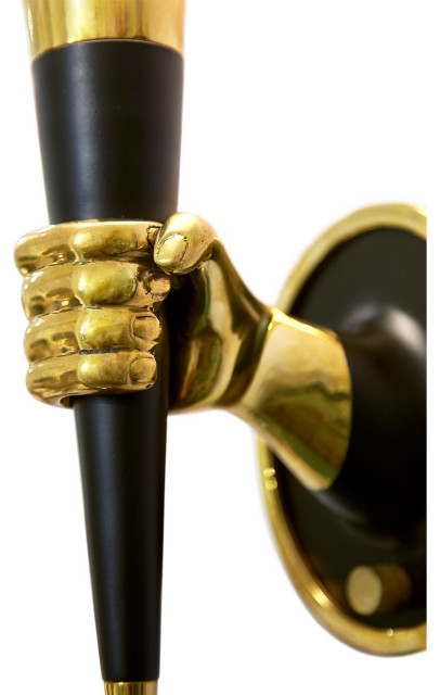 Brass Hand Sconce - Transitional - Wall Sconces - by Jonathan Adler | Houzz