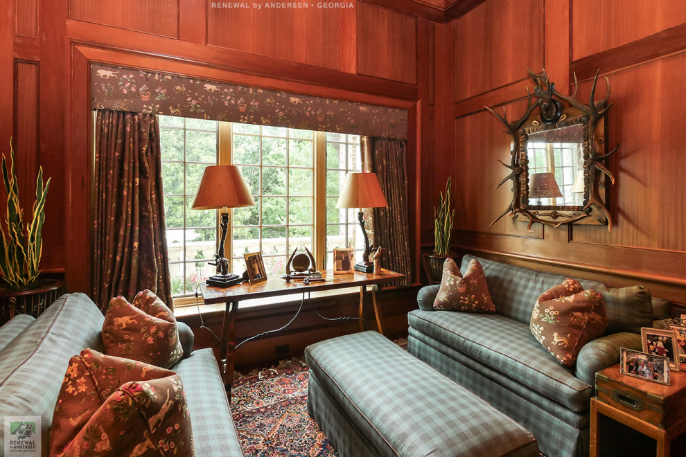 Luxurious Den with New Wood Windows - Renewal by Andersen Georgia ...