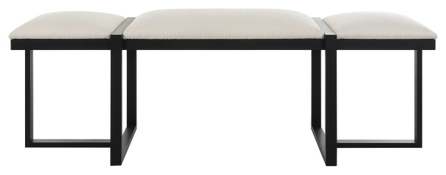 Uttermost Triple Cloud Modern Upholstered Bench - Transitional ...