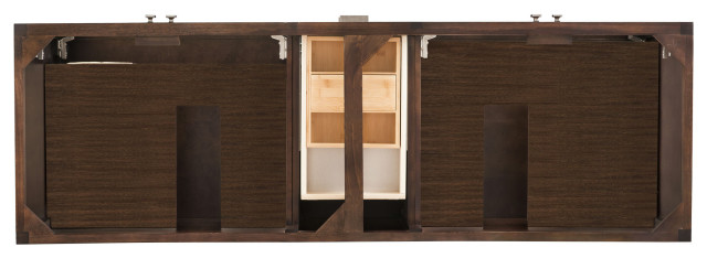 Addison 72" Double Vanity Cabinet, Mid Century Acacia - Transitional ...