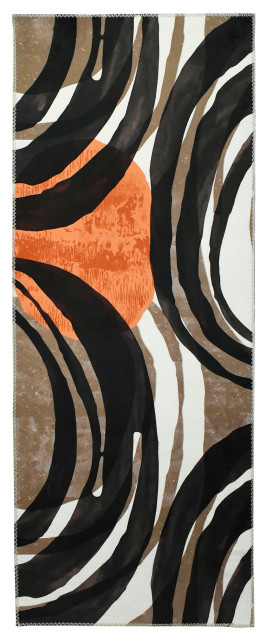 Abstract Rug with Swirls Colorful Rug with Circles Makeba Indoor Area ...