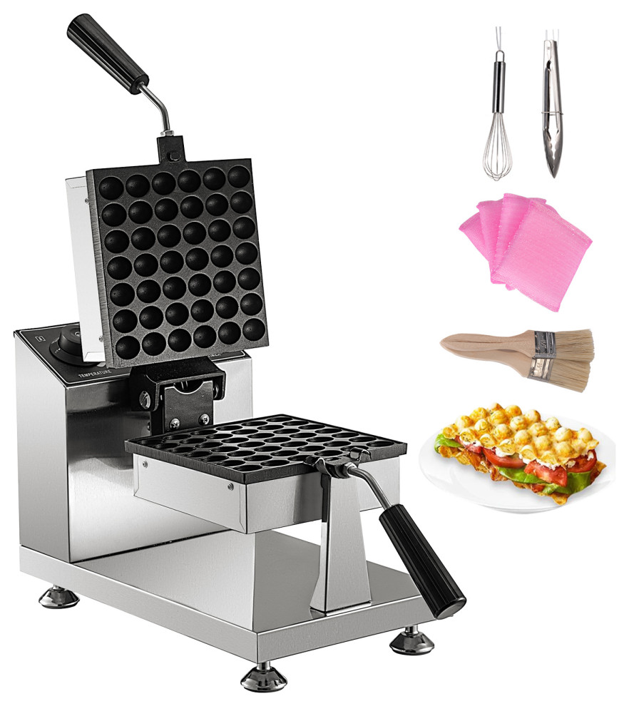 VEVOR Electric Bubble Waffle MakerRotatable Waffle Machine Square Mould ...