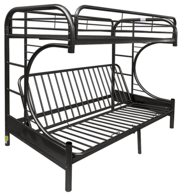 Eclipse Twin XL/Queen/Futon Bunk Bed, Black - Transitional - Bunk Beds ...