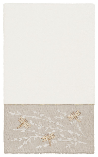 Linum Home Textiles Turkish Cotton Braelyn Embellished Bath Towel ...