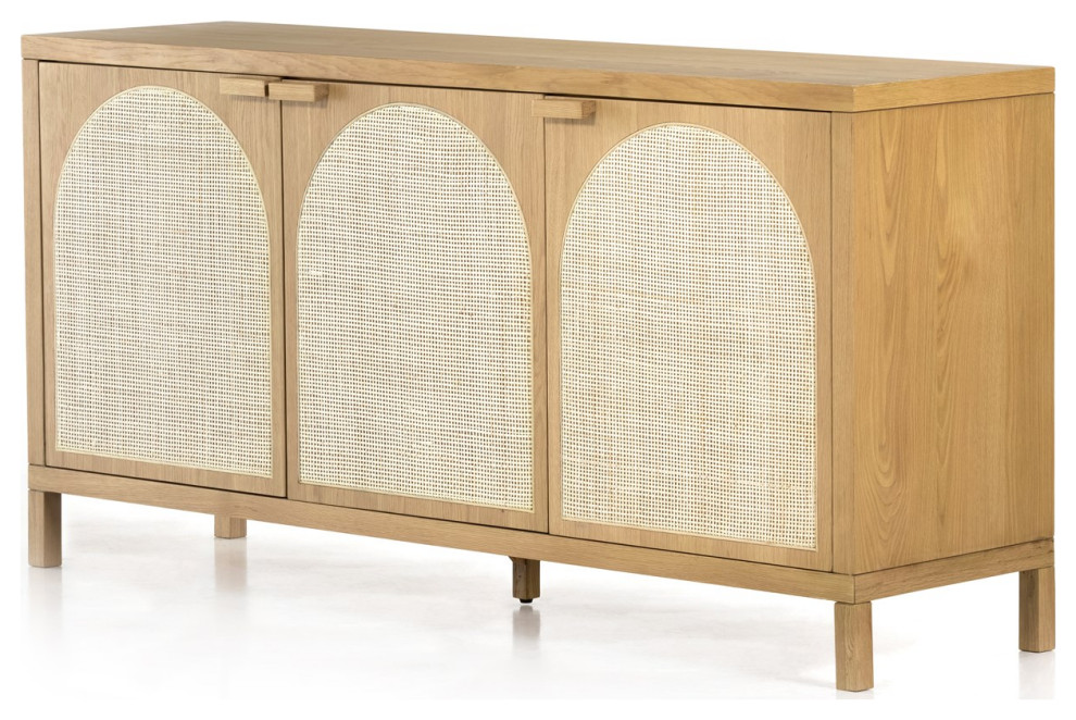 Allegra Sideboard-Honey Oak Veneer - Tropical - Buffets And Sideboards ...