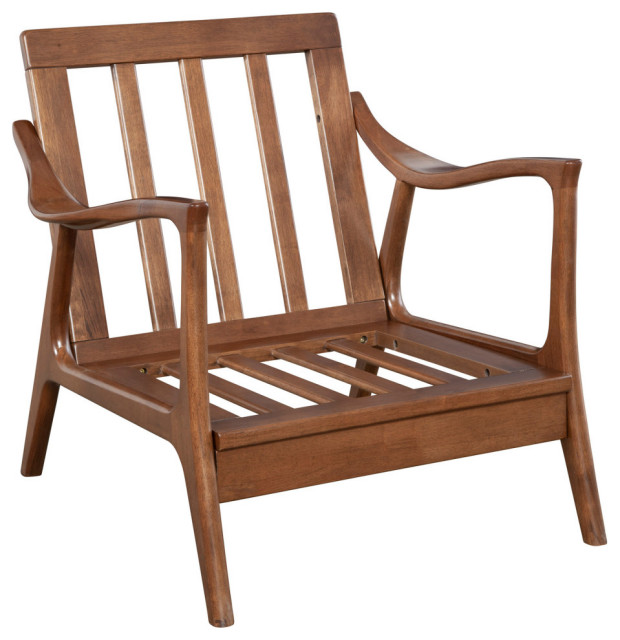 Zephyr Slate Lounge Chair With Removable Cushions - Midcentury ...