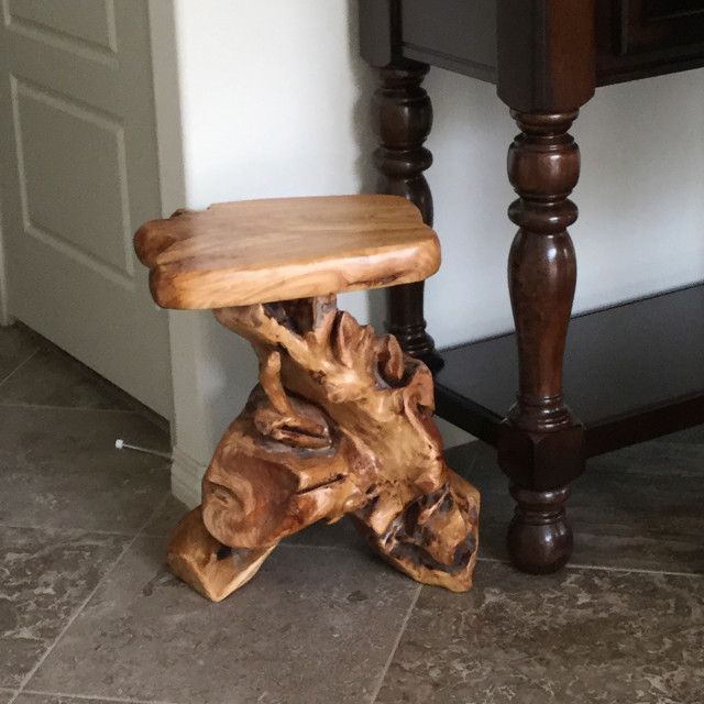 Cedar Roots Table Stand, 14"x16.5"x19.5" - Rustic - Side Tables And End ...