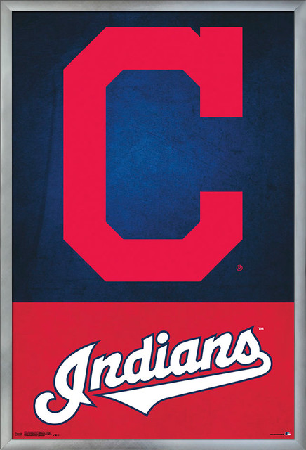 Cleveland Indians Logo Poster, 24.25"x35.75" - Contemporary - Prints ...