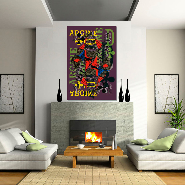 French Playing Card, Argine, Dame De Trefles, Queen of Clovers, Pop Art ...