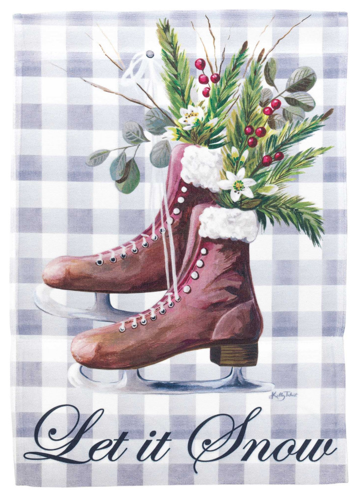 Skating Wonderland Let It Flag, Garden - Traditional - Flags And ...
