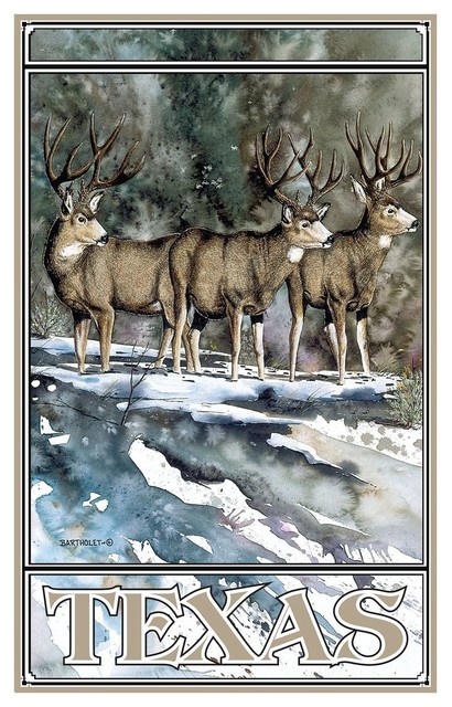Dave Bartholet Big Boys of Autumn Texas Art Print, 30"x45 ...