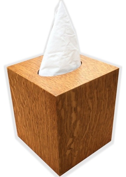 Tissue Box Cover in Quarter Sawn White Oak Wood, Square Cube Size ...