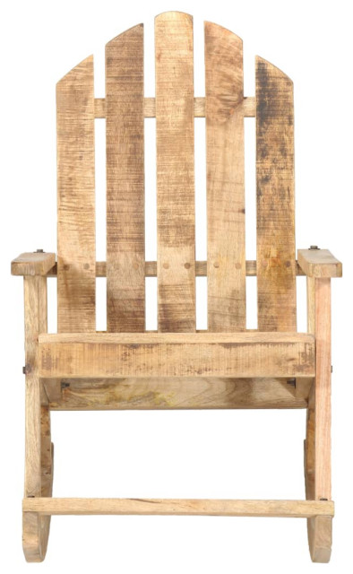 vidaXL Garden Rocking Chair Solid Mango Wood - Rustic - Outdoor Rocking ...