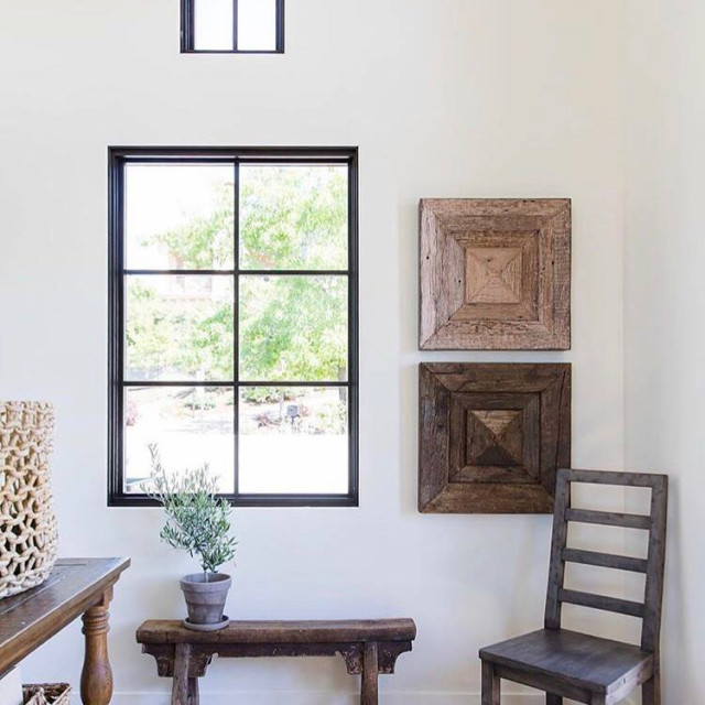 Reclaimed Antique Wood Rustic Wall Square, Panel 24" - Rustic - Wall ...