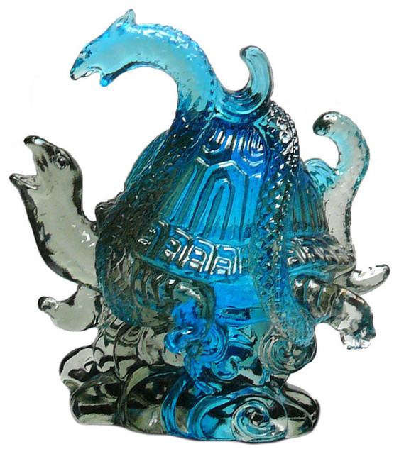 Chinese Liuli Crystal Glass Pate-de-verre Turtle Celestial Animals ...