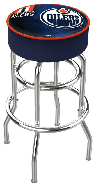 Holland L7C1 03 Edmonton Oilers 25" 2-Ring Counter Stool - Chrome ...