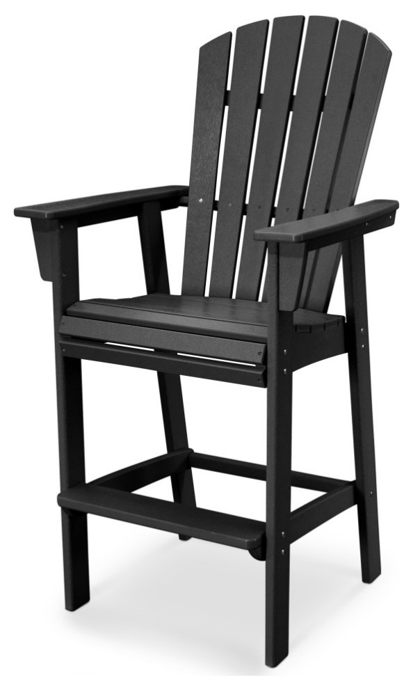 POLYWOOD Nautical Adirondack Bar Chair - Transitional - Outdoor Bar ...