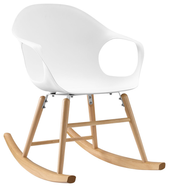 Swerve Rocking Chair EEI-1456, White - Midcentury - Rocking Chairs - by ...