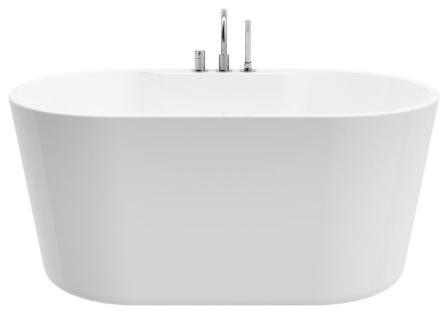 Retro 56" Freestanding Tub With Faucet - Contemporary - Bathtubs - by A ...