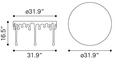 Drip Coffee Table Antique Brass - Contemporary - Coffee Tables - by Zuo ...