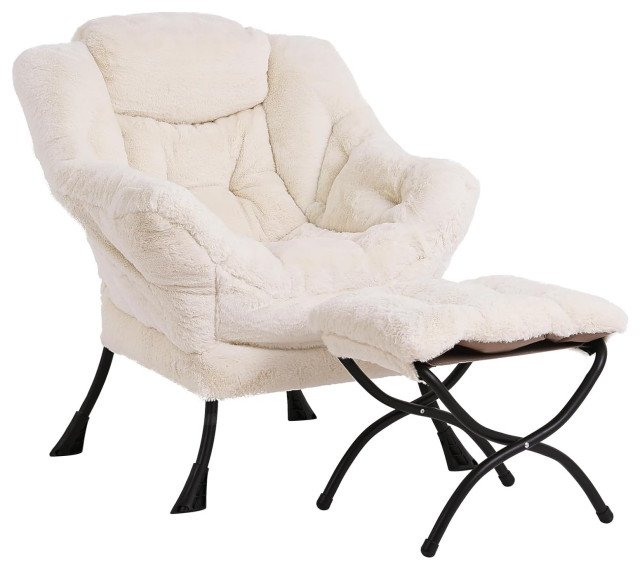 Contemporary Accent Chair, Comfortable Cozy Seat With Padded Seat ...