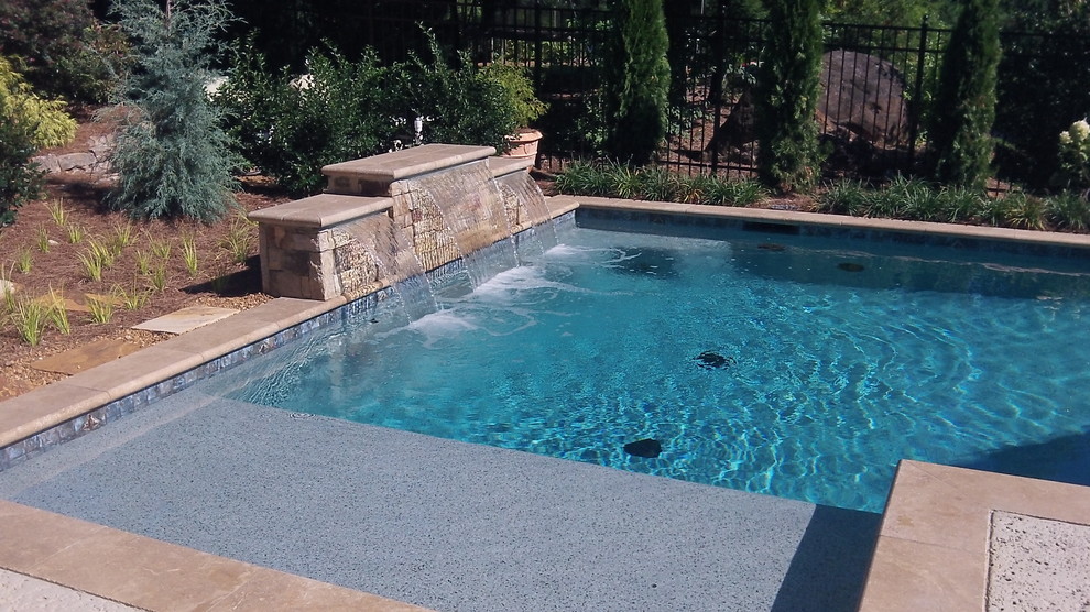 Wet Edge Pearl Matrix Dove Grey with Primera Stone Spa - Modern - Pool ...
