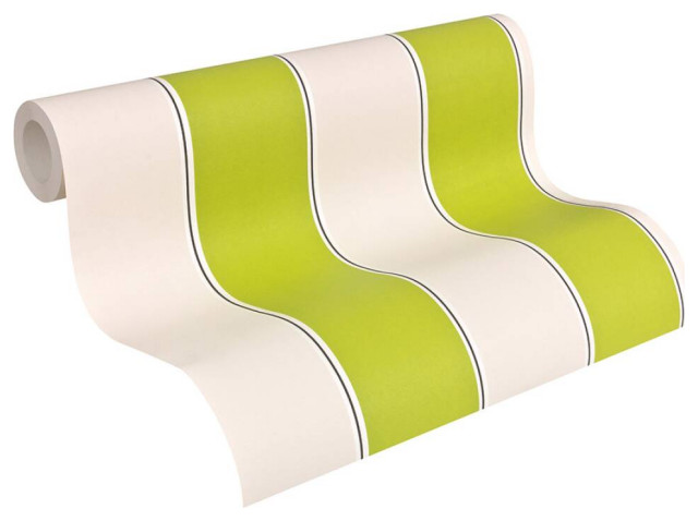 Modern Textured Wallpaper Featuring Stripes, 304591, One Roll ...