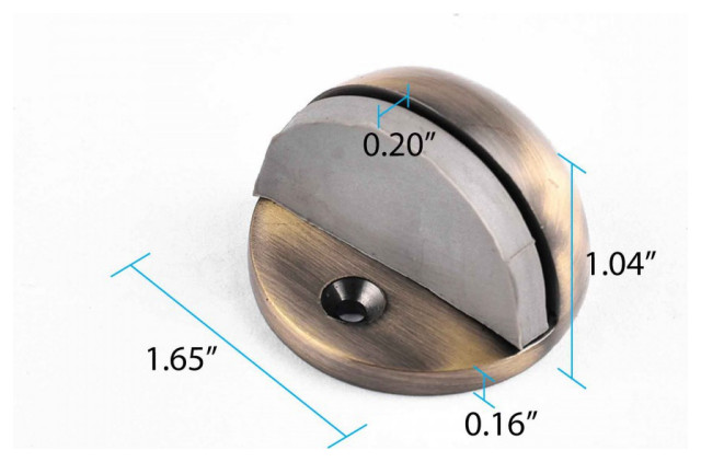 Door Stop Antique Brass Eclipse Dark Floor Mount Bumper Pack of 4 ...
