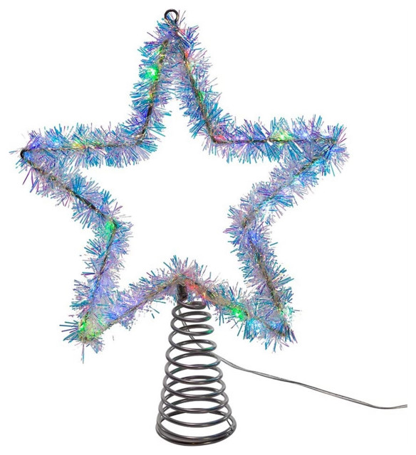 Kurt S. Adler Lighted Tree Topper, Multi-Colored - Modern - Holiday ...