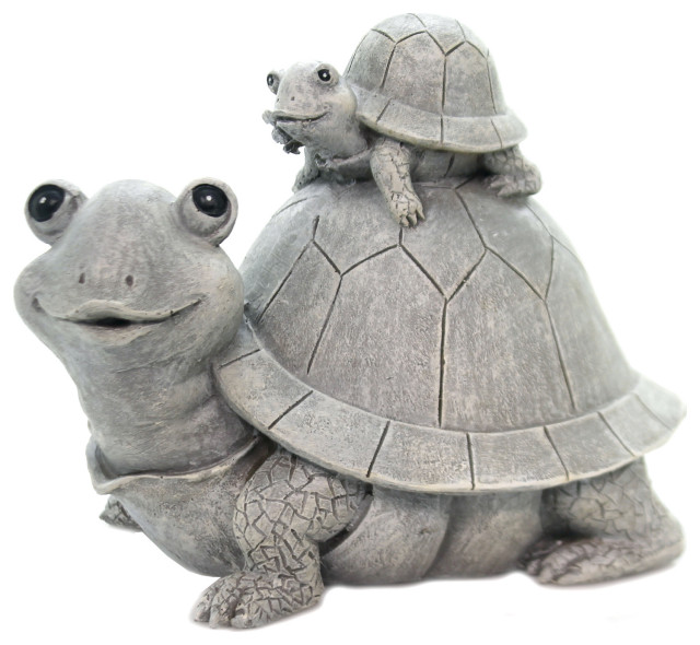 Home & Garden Turtle & Baby Statue Polyresin Summer Yard Decor 12332 ...