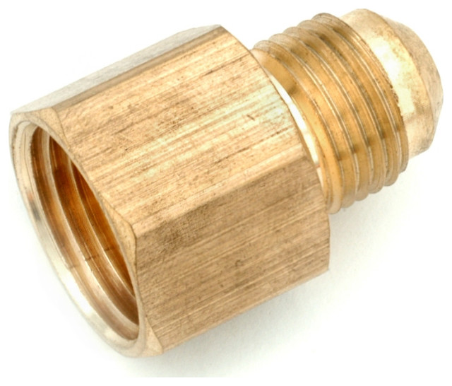 Anderson Metals 754046-1012 Lead Free Flare Connector, Brass, 5/8" x 3/4" FPT, 5/8" x 3/4 ...