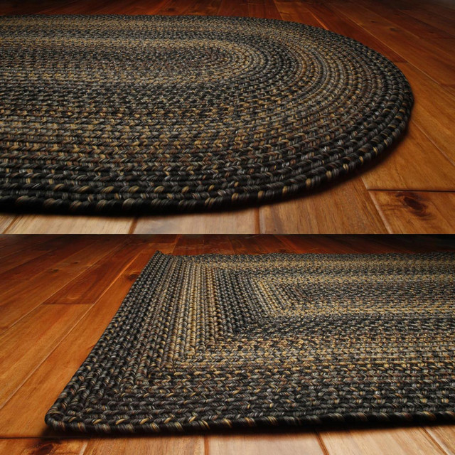 Black Forest Oval Ultra Durable Braided Rug - 30x108, 30" x 108 ...