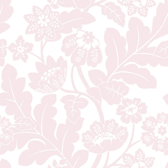 Augusta Pink Flock Damask, Bolt - Contemporary - Wallpaper - by ...