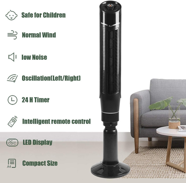 Tower Fan,Oscillating Fan Quiet Cooling Powerful Standing 3 Wind Modes ...