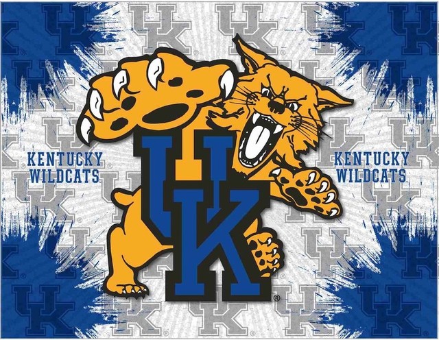 Kentucky "Wildcat" Logo Canvas, 20"x15" - Contemporary - Prints And ...
