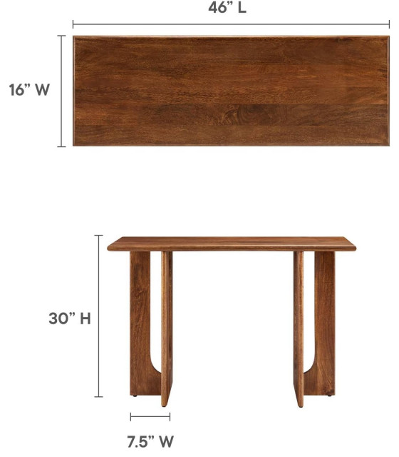 Unique Console Table, Intersecting Arched Cut Out Legs & Rectangular ...