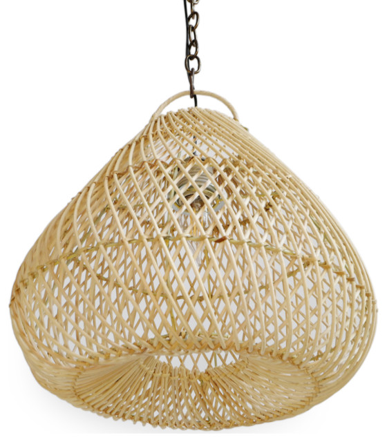 Rattan Donut Drop Lantern - Tropical - Pendant Lighting - by Design Mix ...