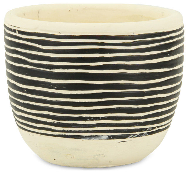 Large Striped Pottery by Sankabe - Contemporary - Indoor Pots And ...