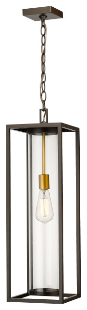 1 Outdoor Chain Mount Ceiling Fixture Deep Bronze Outdoor Brass 584CHB ...