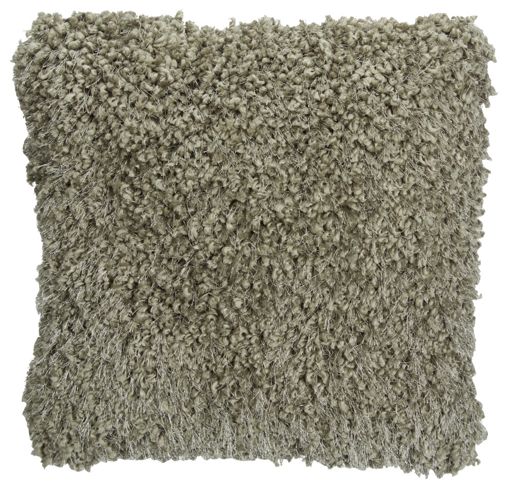 Nourison Home 20"x20" Mina Victory Shag Lush Yarn Sage Throw Pillows ...