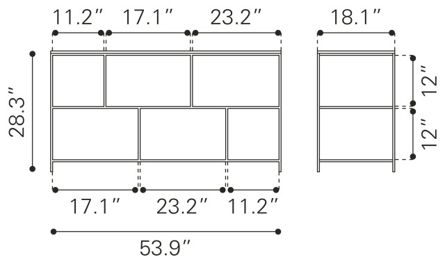 Singularity Console Table White and Black - Transitional - Console ...