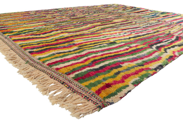 New Colorful Moroccan Rug, 09'02 x 12'06 - Contemporary - Area Rugs ...