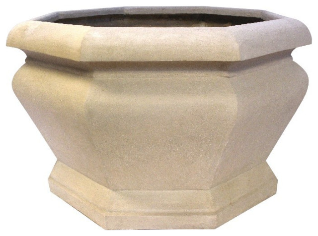 Anderson Teak PL-O4830 Wooden Jardienere Large Octagonal Planter ...
