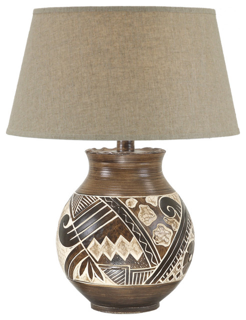 Hydrocal 28" Table Lamp, Brown - Southwestern - Table Lamps - by ...