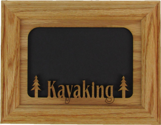 Kayaking Oak Picture Frame and Oak Matte, 5"x7", 5"x7" - Transitional ...